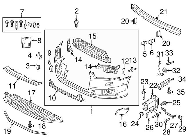 Genuine VW/Audi 4G08075782ZZ Bumper Trim Cover - Audi | AU4G08075782ZZ