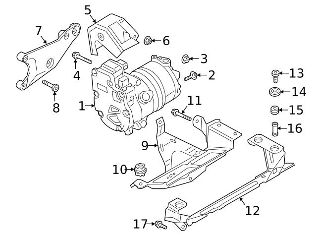 Genuine VW/Audi 4G0816797D AC Compressor; CREC & CREH engine codes ...