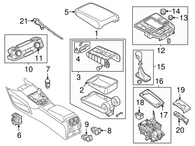 Genuine VW/Audi 4G0819129 AC/Heater Control Knob - Audi | AU4G0819129