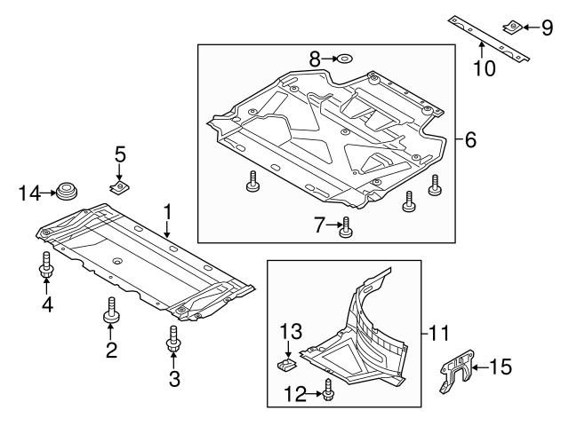 Genuine VW/Audi 4G0863325A Radiator Support Air Duct; Front Rearward ...