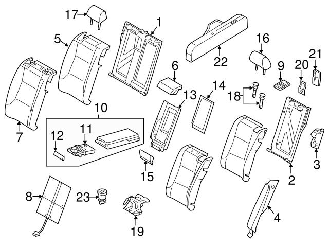 Genuine VW/Audi 4G0886177 Seat Hinge; Rear - Audi | AU4G0886177