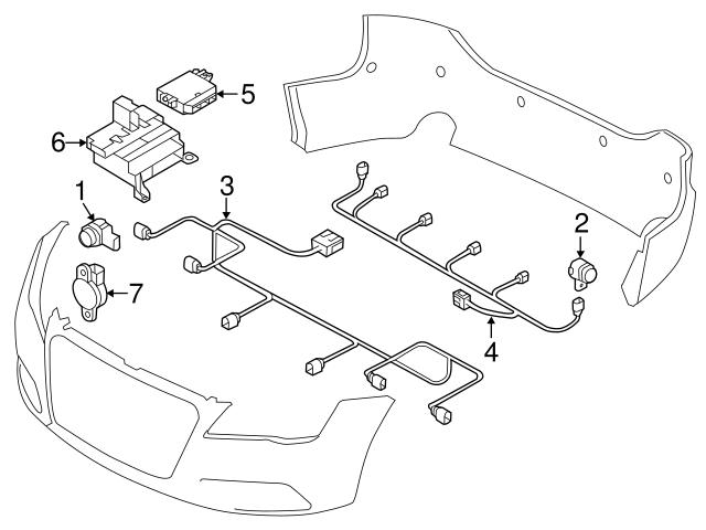 Genuine VW/Audi 4G0907392 Parking Aid System Control Module Bracket ...