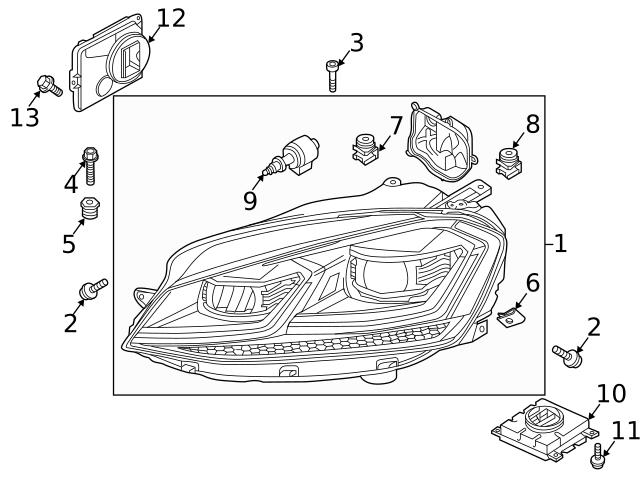 Genuine VW/Audi 4G0941293 Headlight Actuator Motor; Left, Right - Audi ...