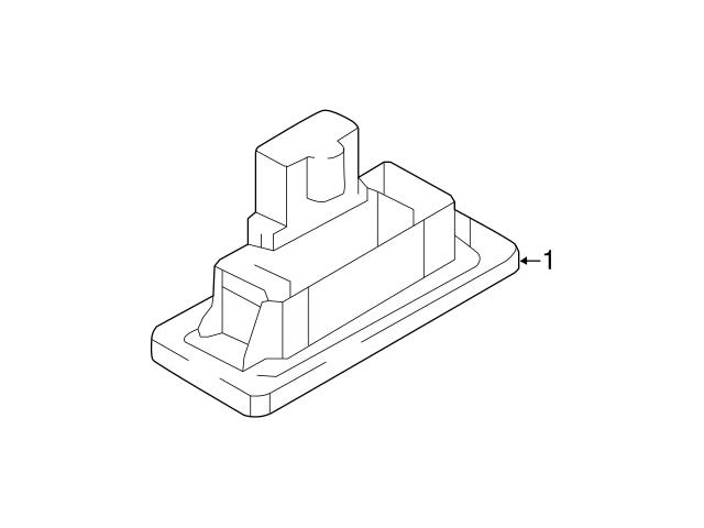 Genuine VW/Audi 4G0943021A License Lamp Assembly; Left, Right, Rear ...