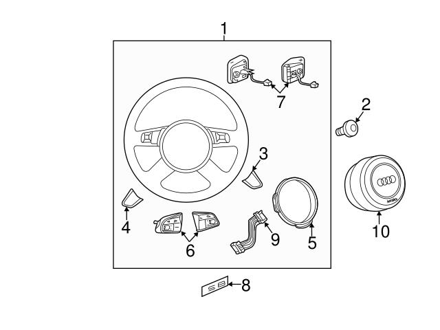 Genuine VW/Audi 4G0951523HXHA Steering Wheel Radio Controls - Audi ...