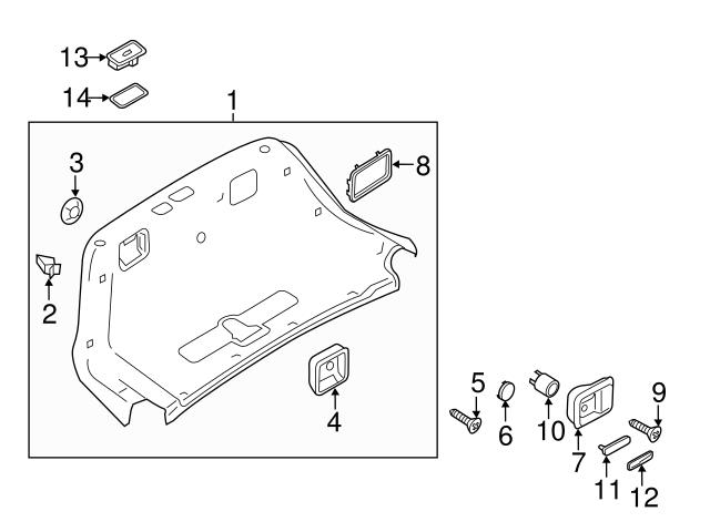 Genuine Audi 4G0959831A5PR Trunk Lid Release Switch; Rear - Audi ...