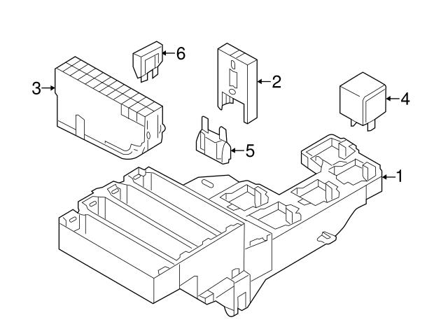 Genuine VW/Audi 4G0971845A Fuse Box; Rear - Audi | AU4G0971845A