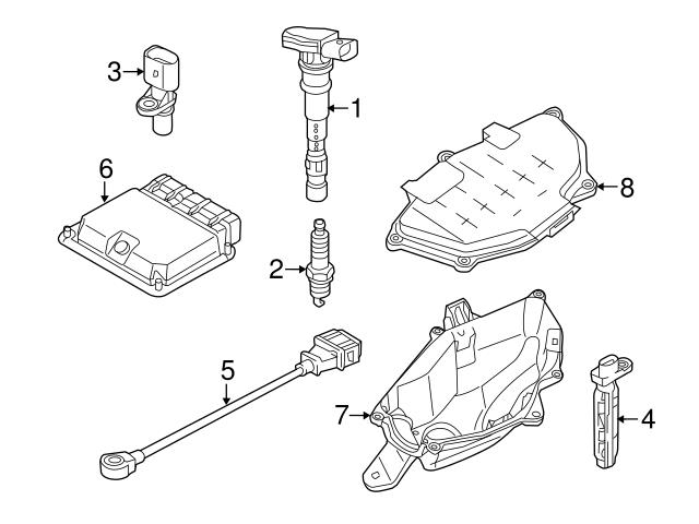 Genuine VW/Audi 4G1907355B Engine Control Module Cover; Lower - Audi ...