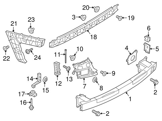 Genuine VW/Audi 4G8807329 Bumper Cover Bracket; Left - Audi | AU4G8807329