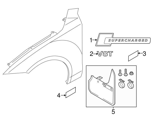 Genuine VW/Audi 4G8890905 Stone Guard; Left - Audi | 4G8821711 ...