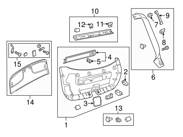 Genuine VW/Audi 4G8898083A Cargo Cover Bracket - Audi | 4G8898083 ...