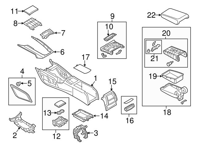 Genuine VW/Audi 4G8898173A4PK Console Hardware Kit - Audi | AU4G8898173A4PK