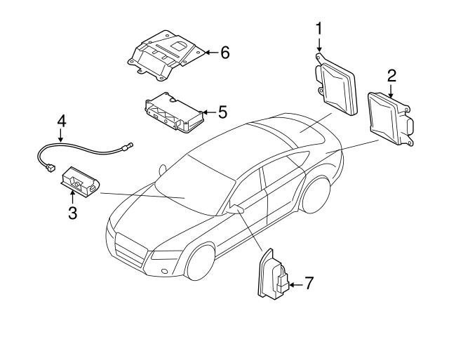 Genuine VW/Audi 4G8949145 GPS Navigation System; Left - Audi | AU4G8949145