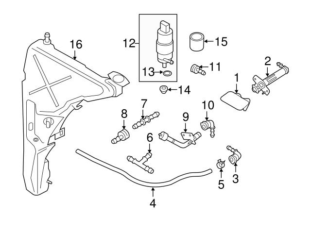 Genuine VW/Audi 4G8955102B Headlight Washer Nozzle; Right - Audi ...