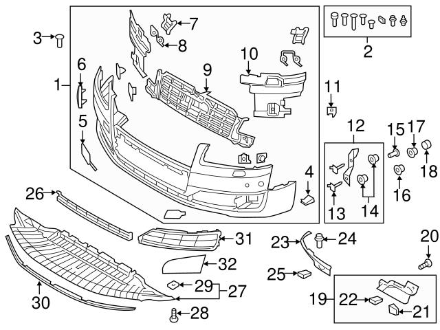 Genuine VW/Audi 4H0098623 Bumper Cover Hardware Kit - Audi | AU4H0098623