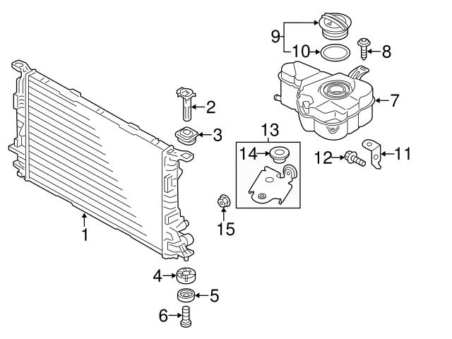 Genuine VW/Audi 4H0121403N Expansion Tank/Coolant Reservoir - Audi ...