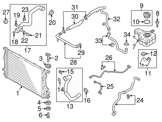 Genuine VW/Audi 4H0121485AA Coolant Pipe - Audi | AU4H0121485AA