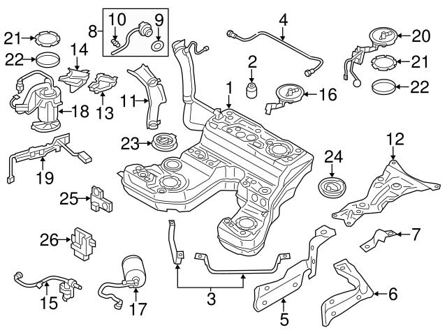 Genuine VW/Audi 4H0201317AA Fuel Tank Sending Unit; Rear Upper - Audi ...
