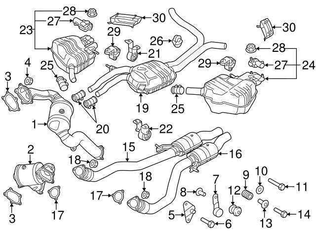 Genuine VW/Audi 4H0253826K Tailpipe; Right - Audi | AU4H0253826K