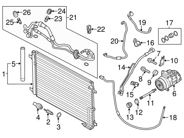 Genuine VW/Audi 4H0260403M A/C Condenser - Audi | 4H0260403F AU4H0260403M