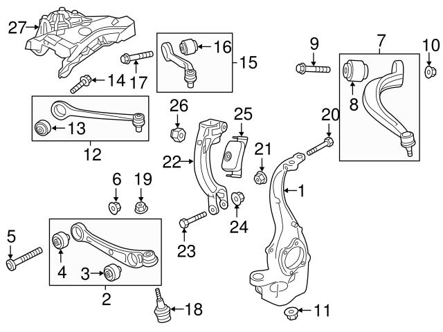 Genuine VW/Audi 4H0407689A Ball Joint; Left, Right, Front Lower - Audi ...