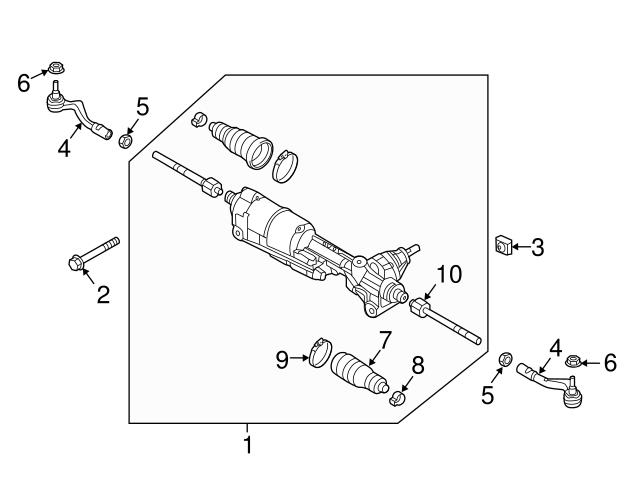 Genuine VW/Audi 4H0423811 Tie Rod End; Left - Audi | AU4H0423811