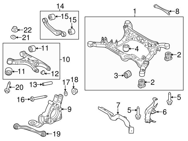 Genuine VW/Audi 4H0505432D Steering Knuckle; Rear Right - Audi ...