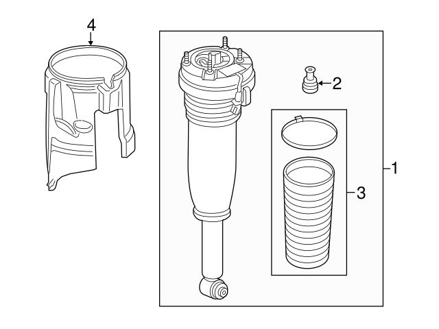 Genuine VW/Audi 4H0598001 Shock Absorber Bellows; Left, Right - Audi ...
