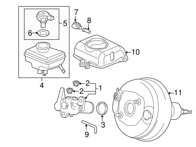 Genuine VW/Audi 4H0611021 Brake Master Cylinder - Audi | 8K0611021 ...