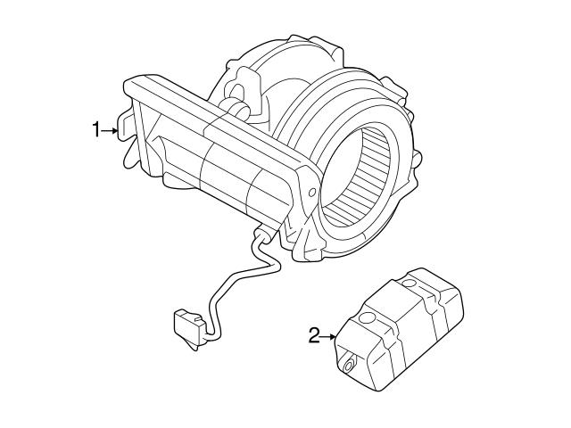 Genuine VW/Audi 4H0820024A Blower Motor; Rear - Audi | 4H0820024 ...