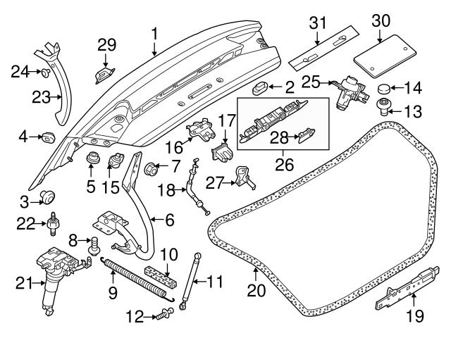 Genuine VW/Audi 4H0827249 Deck Lid Stop Buffer; Left, Right - Audi ...