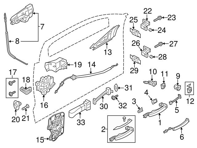 Genuine VW/Audi 4H0837206CGRU Door Handle, Exterior - Audi ...