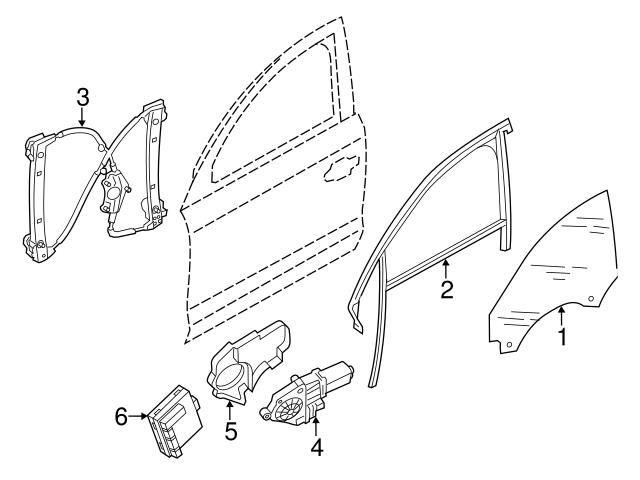 Genuine VW/Audi 4H0837462B Window Regulator; Front Right - Audi ...
