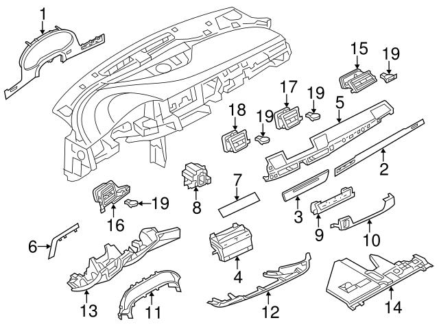 Genuine VW/Audi 4H0858381A Instrument Panel Cover Bracket - Audi ...