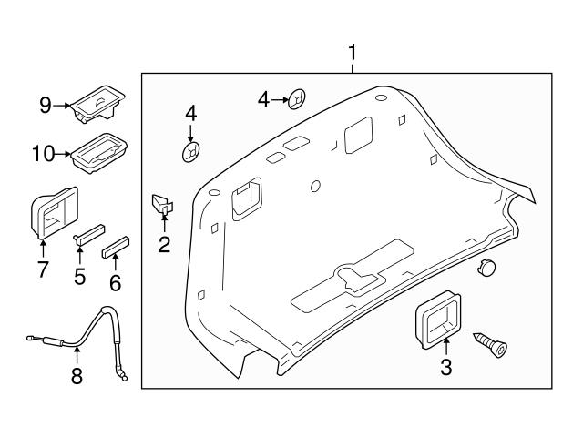 Genuine VW/Audi 4H0867975N9X7 Trunk Lid Trim - Audi | AU4H0867975N9X7