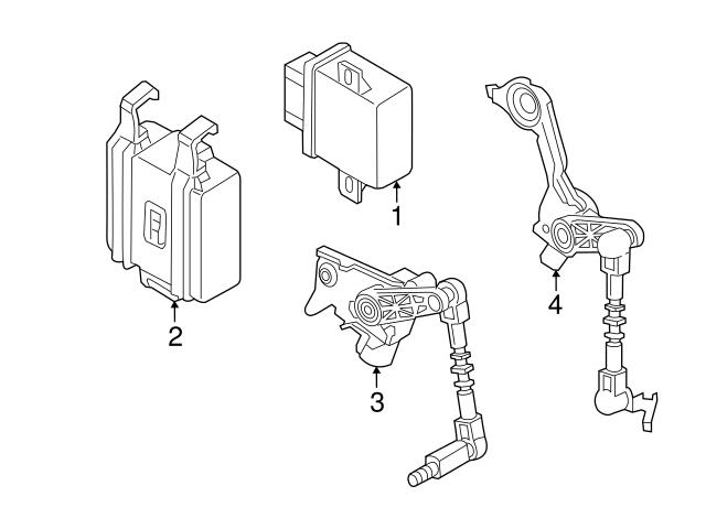 Genuine VW/Audi 4H0941285H Headlight Level Sensor; Front Left - Audi ...