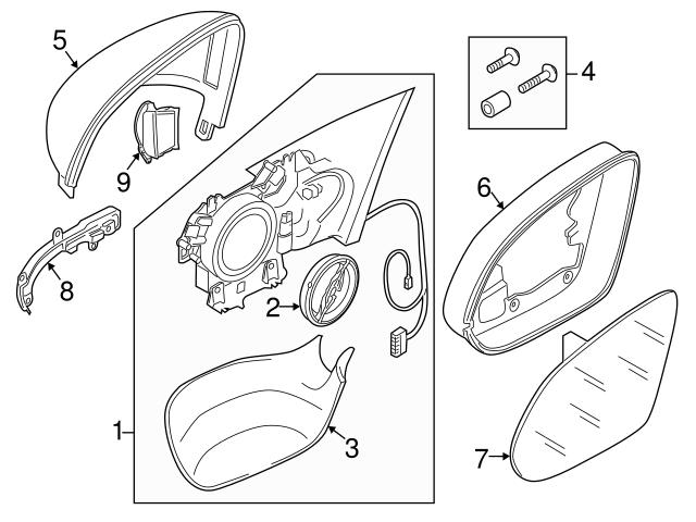 Genuine VW/Audi 4H0949101A Turn Signal Light Lens; Left - Audi ...