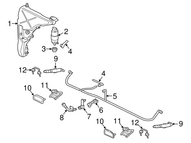 Genuine VW/Audi 4H0955970D Headlight Washer Hose - Audi | AU4H0955970D