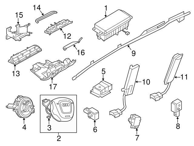 Genuine VW/Audi 4H0959651A Impact Sensor; Left Front, Right Front ...