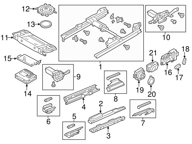 Genuine VW/Audi 4H0959748 Power Seat Switch; Front Right - Audi ...