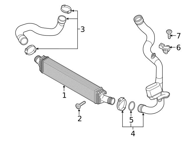 Genuine VW/Audi 4K0145117 Turbocharger Intercooler Tube Seal; Left ...