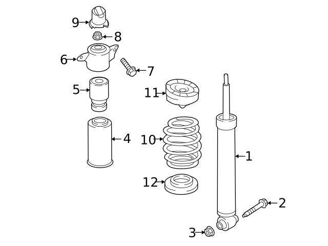 Genuine VW/Audi 4K0512149G Coil Spring Insulator; Left Upper, Right ...