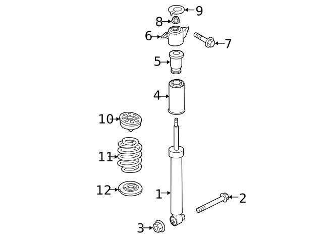 Genuine VW/Audi 4K0513353 Shock Absorber Mount; Right, Left - Audi ...
