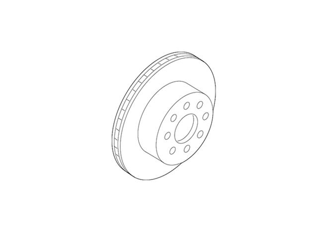 Genuine VW/Audi 4K0615601A Disc Brake Rotor; Rear - Audi | AU4K0615601A