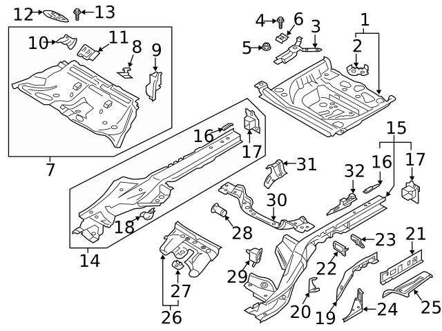 Genuine VW/Audi 4K0804473 Frame Rail End; Left - Audi | AU4K0804473