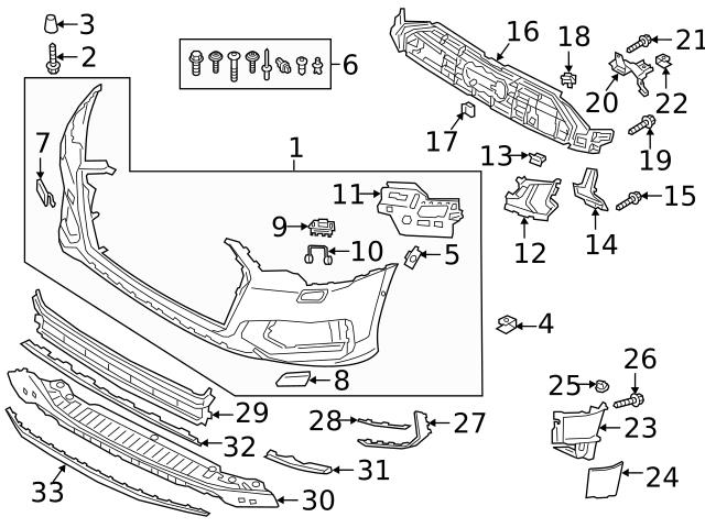 Genuine VW/Audi 4K0807078 Grille Adapter; Right - Audi | AU4K0807078