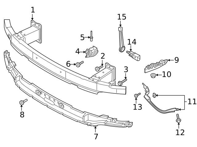 Genuine VW/Audi 4K0807283A Bumper Guide Bracket; Left - Audi | AU4K0807283A