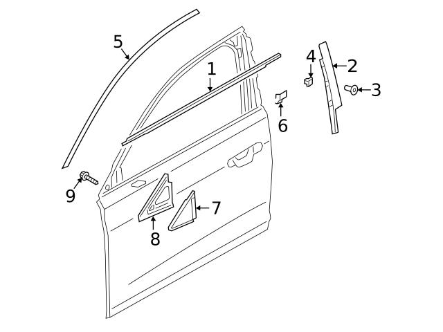 Genuine VW/Audi 4K0837901 Door Applique; Left - Audi | AU4K0837901