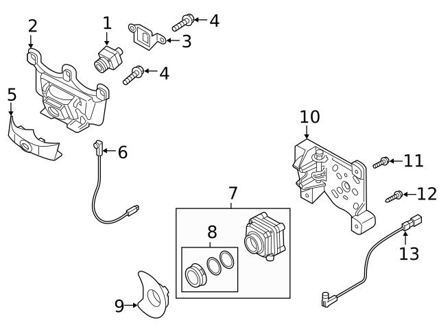 Genuine VW/Audi 4K0853231B Park Assist Camera Bracket - Audi | AU4K0853231B