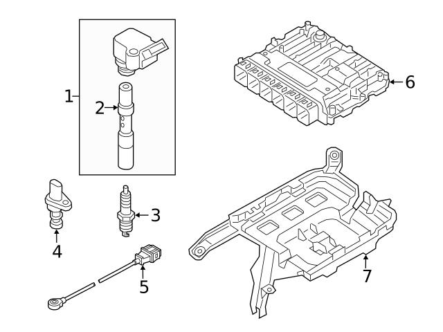 Genuine VW/Audi 4K0907647A Engine Control Module Bracket - Audi ...